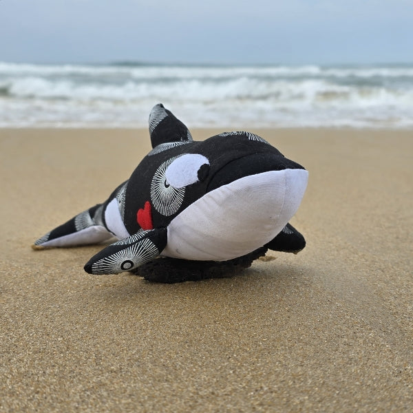 Gumi ORCA Shweshwe Soft Toy – Bush Whisper Shop